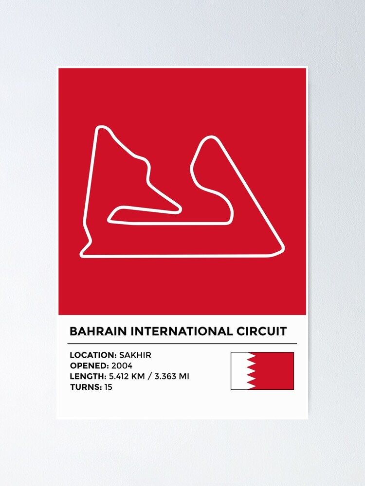 "Bahrain International Circuit [Info]" Poster von sednoid | Redbubble