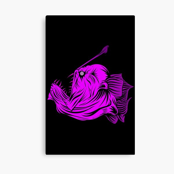 "pink deep sea angler fish" Canvas Print by wetchickenlip | Redbubble