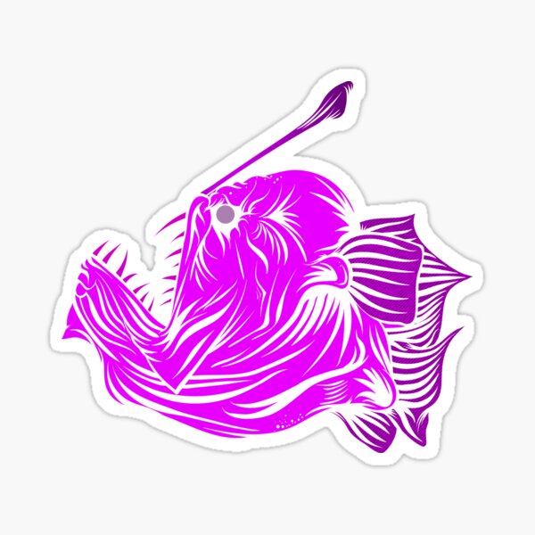 "pink deep sea angler fish" Sticker for Sale by wetchickenlip | Redbubble
