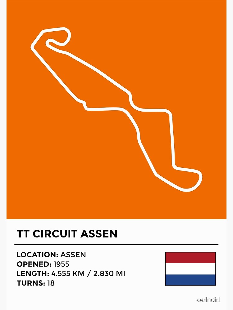 Tt Circuit Assen Info Poster By Sednoid Redbubble