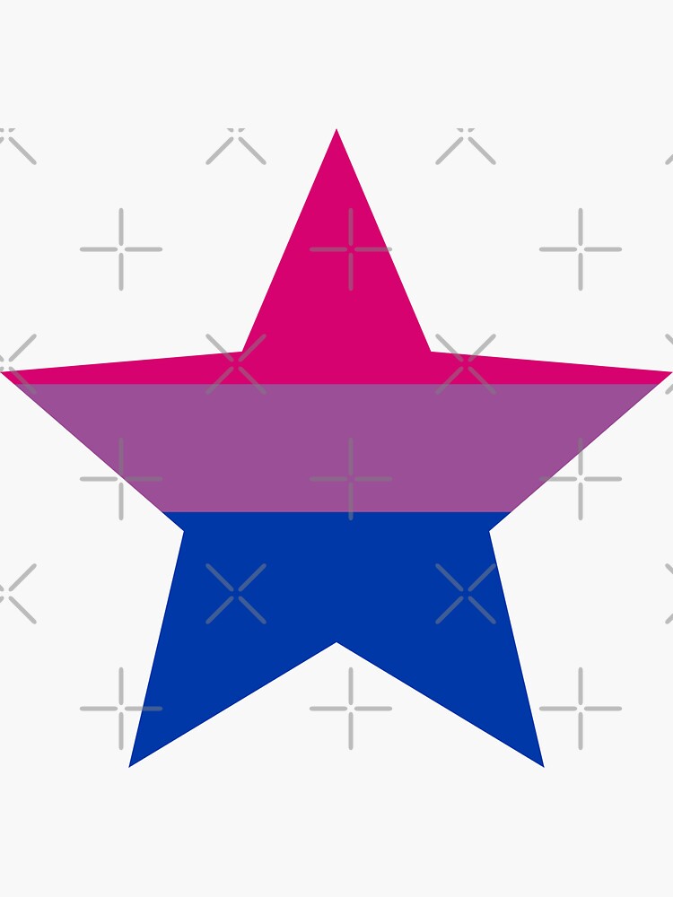 "Bisexual Flag Star Shape" Sticker by skr0201 | Redbubble