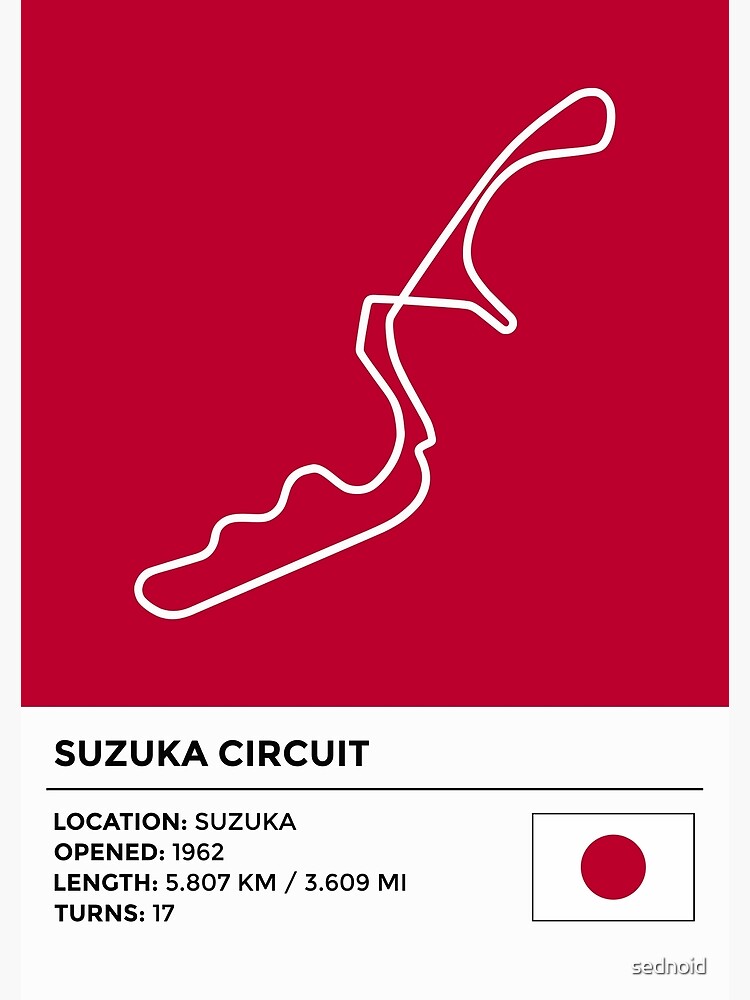 "Suzuka Circuit [info]" Poster by sednoid | Redbubble