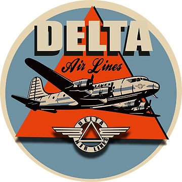 "Delta luggage Sticker" Sticker for Sale by jandavidthomson | Redbubble