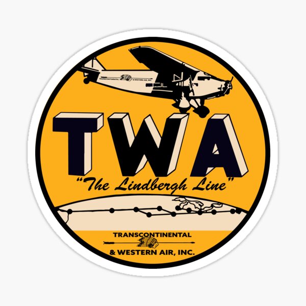 "TWA Airlines" Sticker for Sale by jandavidthomson | Redbubble
