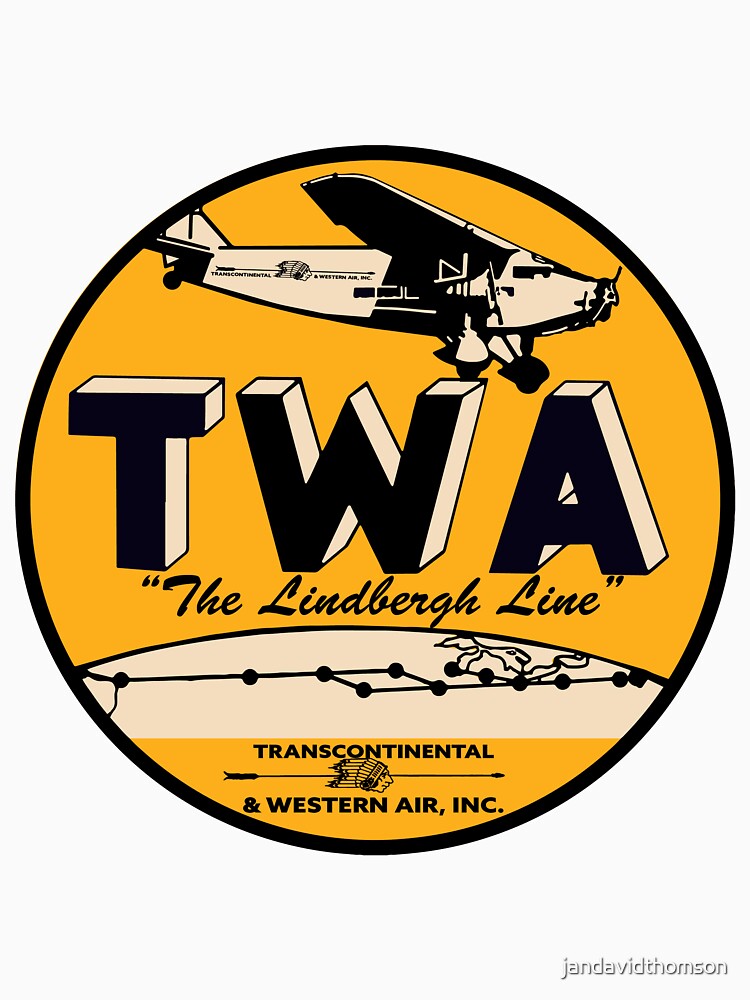 "TWA Airlines" T-shirt for Sale by jandavidthomson | Redbubble ...