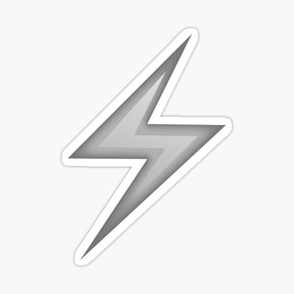 "Thunder emoji" Sticker for Sale by BlvckBleach | Redbubble