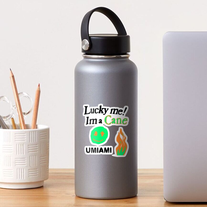 "Lucky me! Im a Cane Umiami" Sticker by livbark | Redbubble