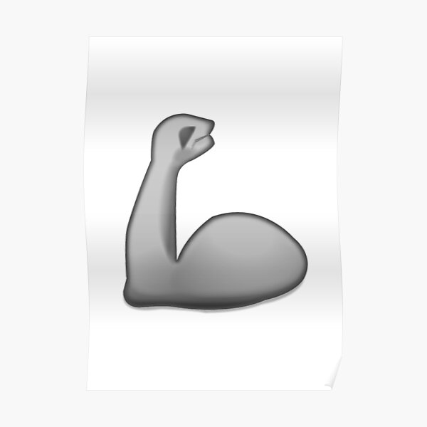 "Muscle Flex Emoji" Poster by BlvckBleach | Redbubble