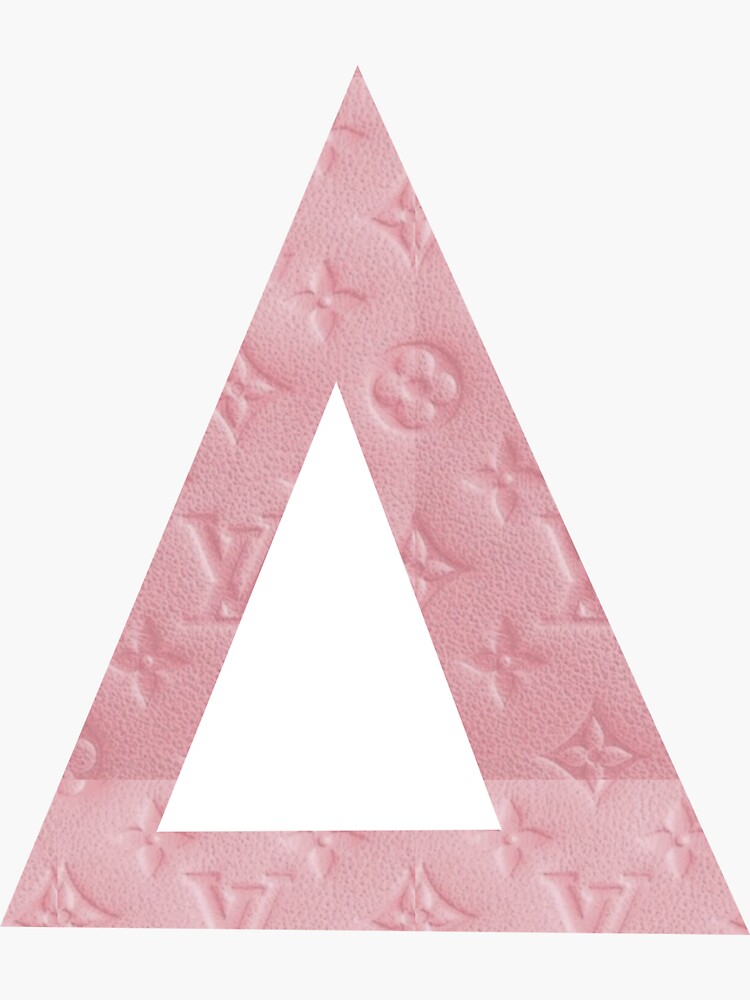 "Pink Designer Delta Letter" Sticker for Sale by artificialaart | Redbubble