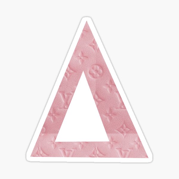 "Pink Designer Delta Letter" Sticker for Sale by artificialaart | Redbubble
