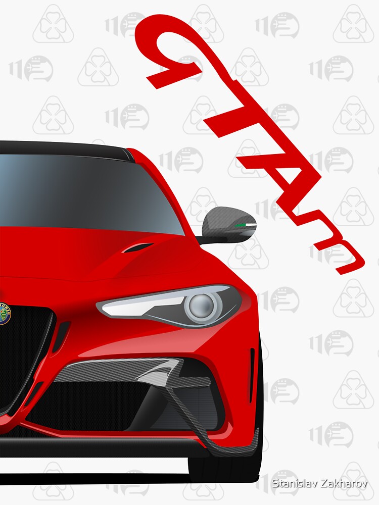 "Alfa Romeo Giulia GTAm" Sticker by Agurec7 | Redbubble