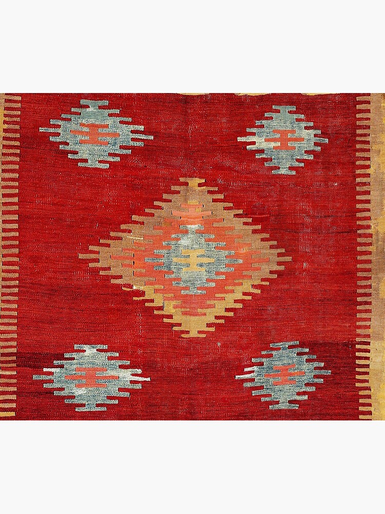 "Çal Antique Turkish Kilim Print" Throw Blanket for Sale by bragova ...