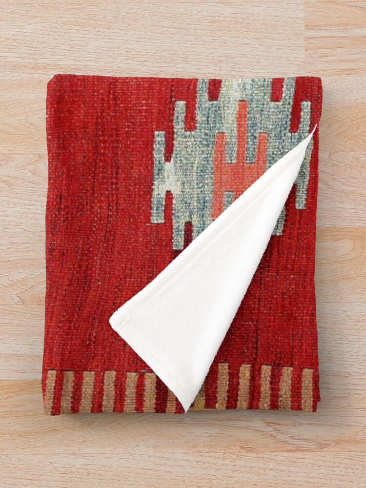 "Çal Antique Turkish Kilim Print" Throw Blanket for Sale by bragova ...