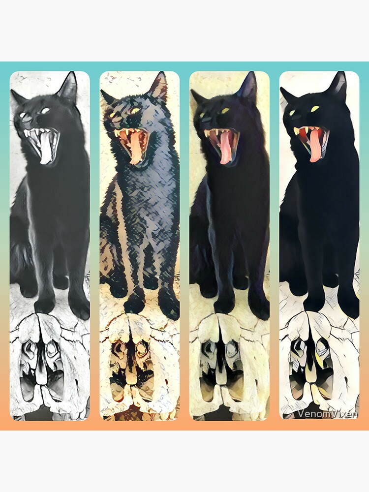 "Cat Scream" Sticker by VenomVixen | Redbubble
