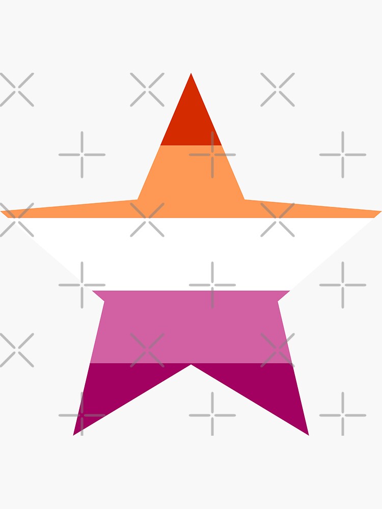 "Lesbian Flag Star Shape" Sticker by skr0201 | Redbubble