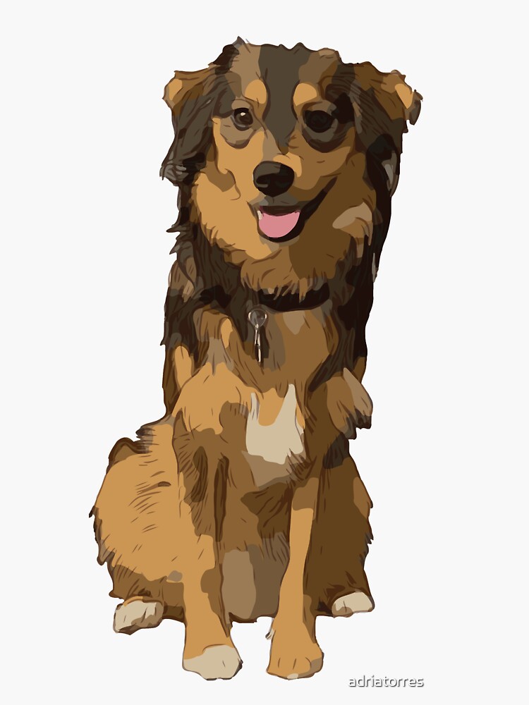 "Ricky Dog" Sticker for Sale by adriatorres | Redbubble