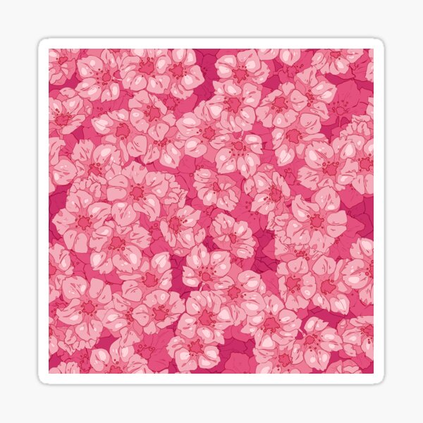 "The cute pink sakura pattern" Sticker for Sale by AnGoArt | Redbubble