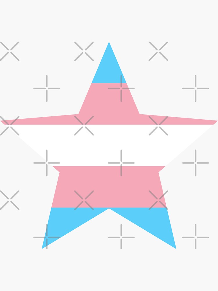 "Transgender Flag Star Shape" Sticker for Sale by skr0201 | Redbubble