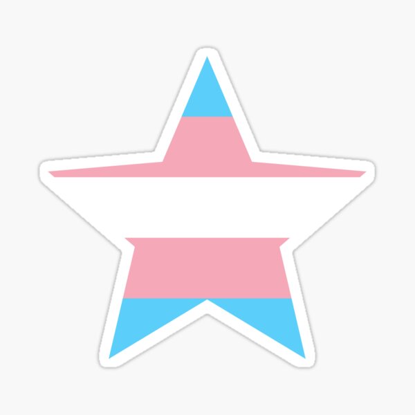 "Transgender Flag Star Shape" Sticker for Sale by skr0201 | Redbubble