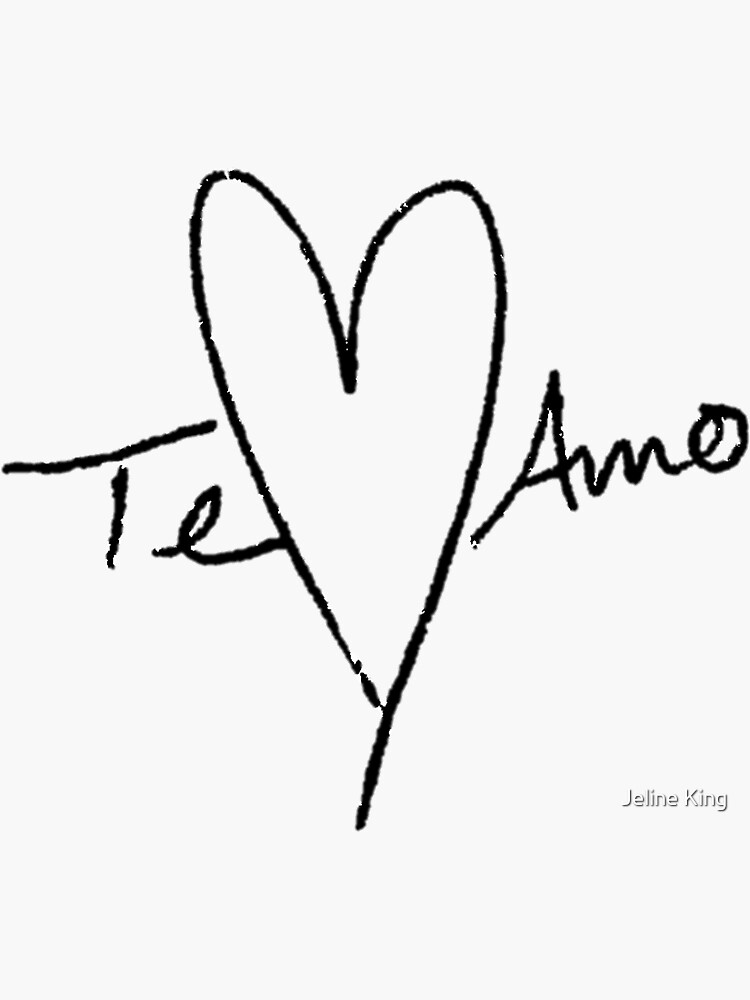 "te amo" Sticker for Sale by bjkDZN | Redbubble