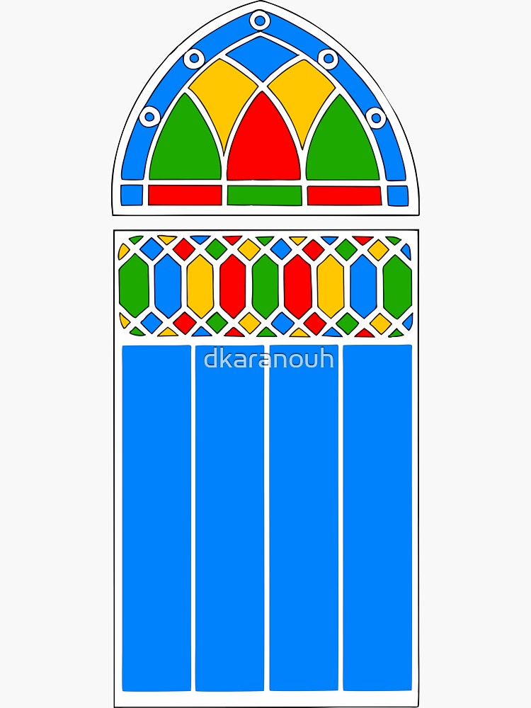 "Digital Art: Traditional Lebanese Window" Sticker for Sale by ...