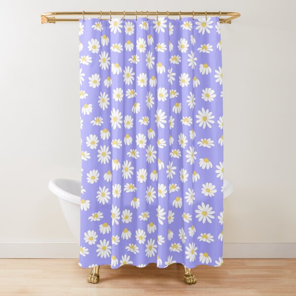"Daisy Field - Lavender Blue Periwinkle" Shower Curtain for Sale by ...