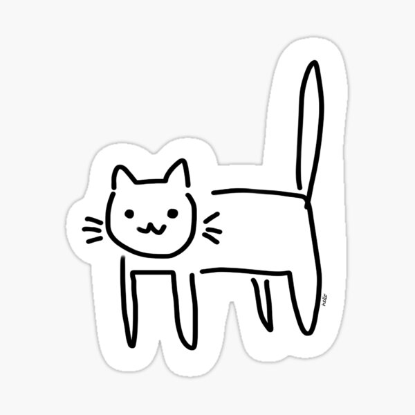 "CAT" Sticker by hellosunflowerz | Redbubble