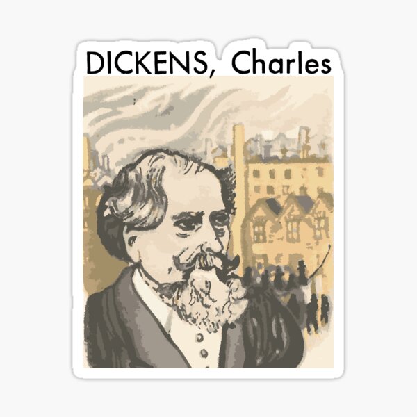 "Charles Dickens " Sticker for Sale by Luck-1997 | Redbubble