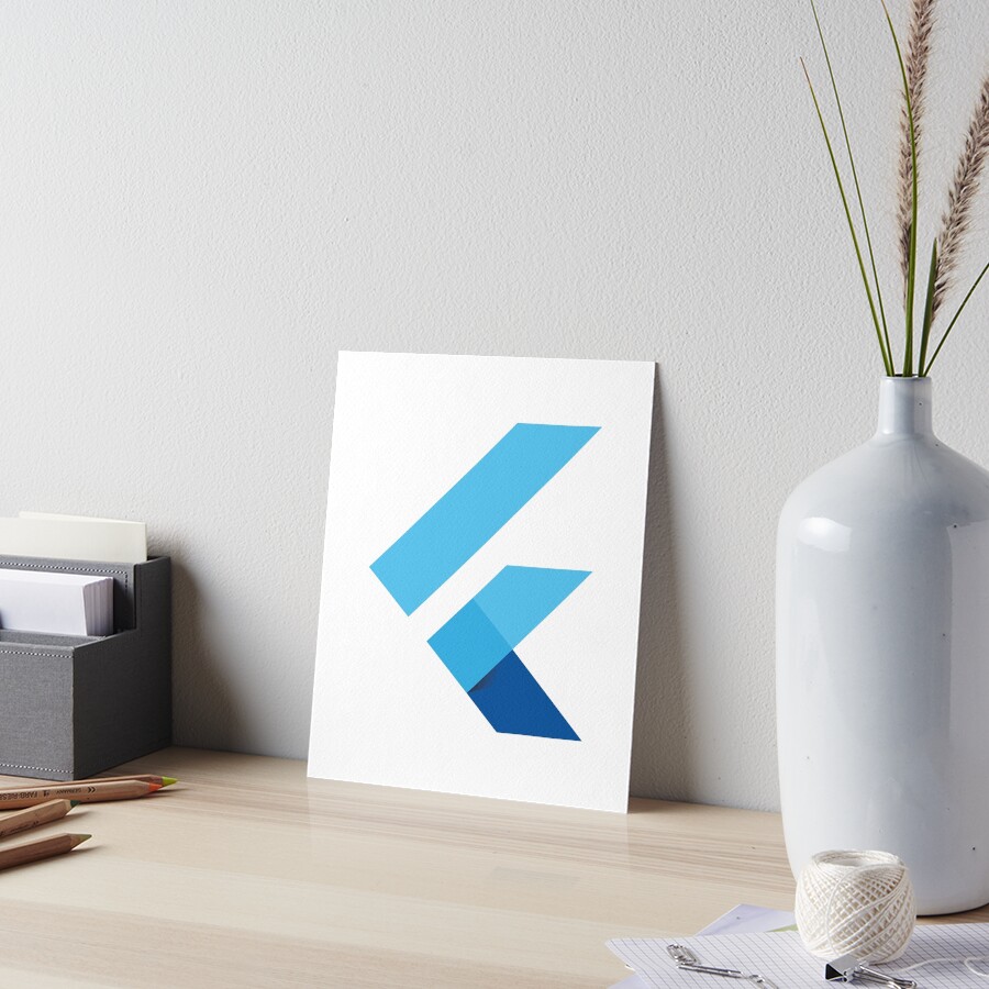"Flutter Logo for Flutter/Dart Software Developer (White)" Poster for ...