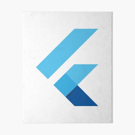 "Flutter Logo for Flutter/Dart Software Developer (White)" Art Board ...