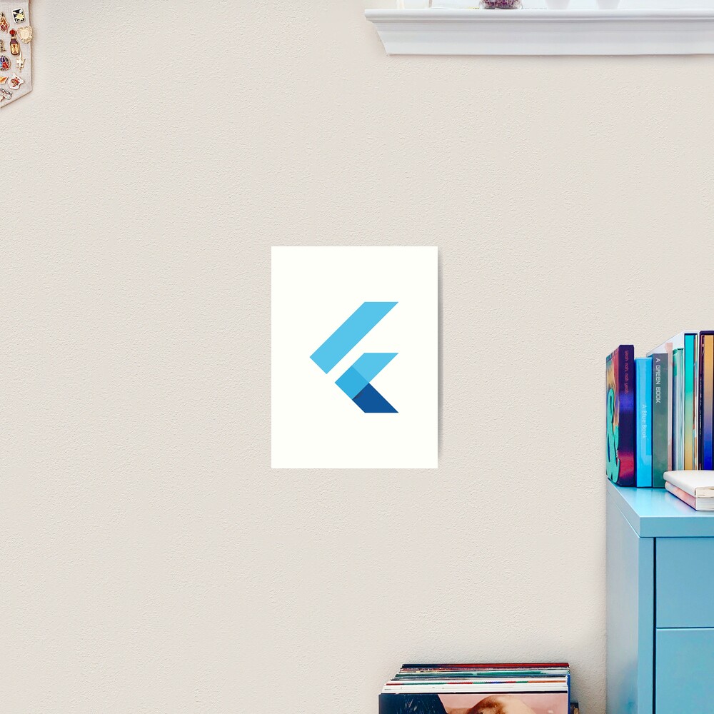 "Flutter Logo for Flutter/Dart Software Developer (White)" Poster for Sale by hellkni9ht | Redbubble