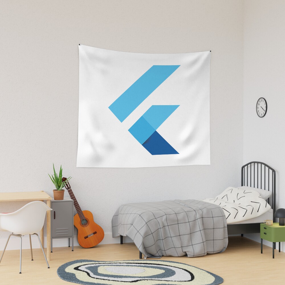 "Flutter Logo for Flutter/Dart Software Developer (White)" Poster for ...