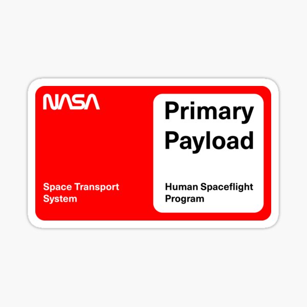 "Primary Payload - NASA Space Shuttle" Sticker by SpaceTroves | Redbubble
