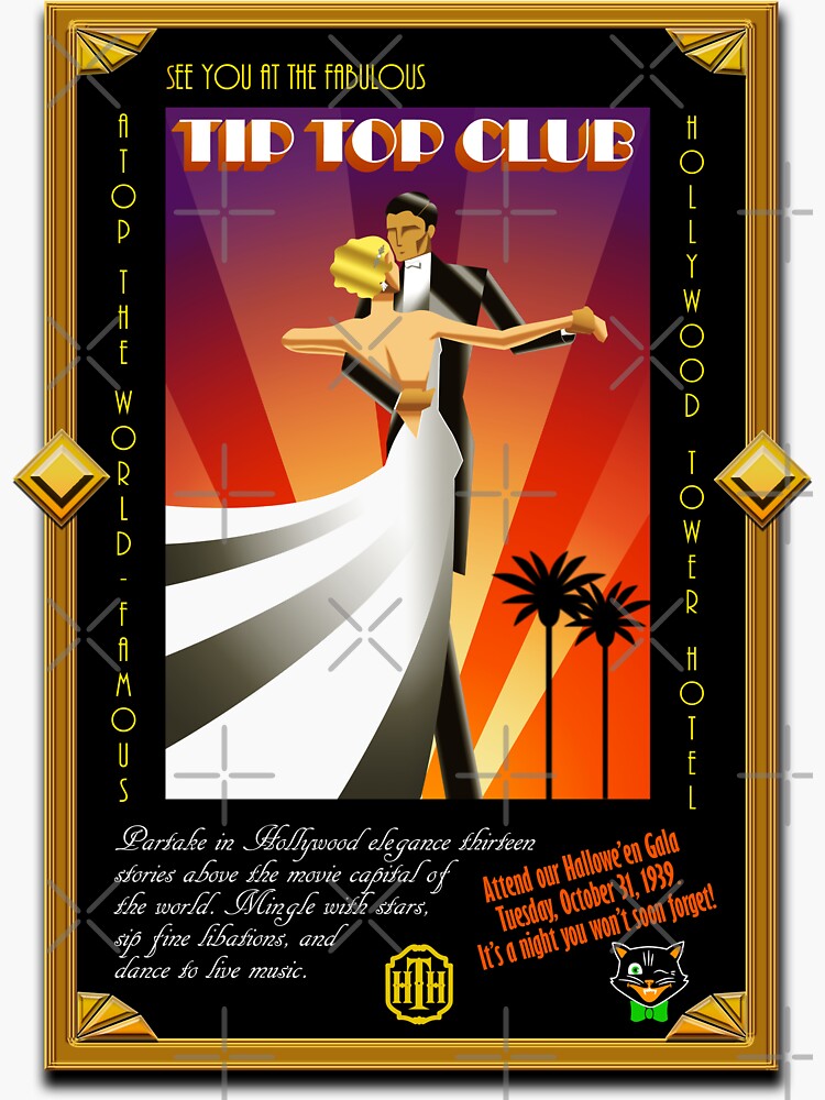 "Tip Top Poster Design" Sticker for Sale by Sunshone2 | Redbubble