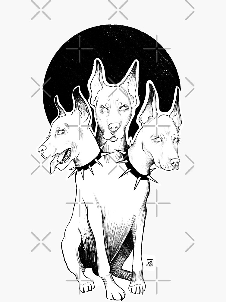 "Cerberus" Sticker for Sale by shopCAOS | Redbubble