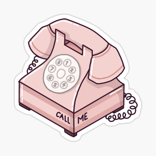 "Retro Telephone" Sticker for Sale by jiscribbles | Redbubble