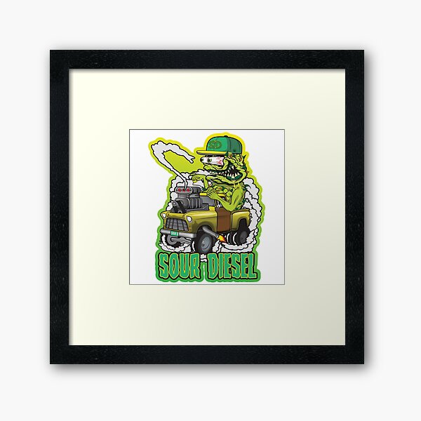 "Sour Diesel" Framed Art Print for Sale by TwoBitMathews | Redbubble