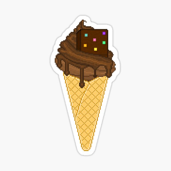 "Chocolate Fudge Brownie Ice cream" Sticker for Sale by Blackgyalotaku ...