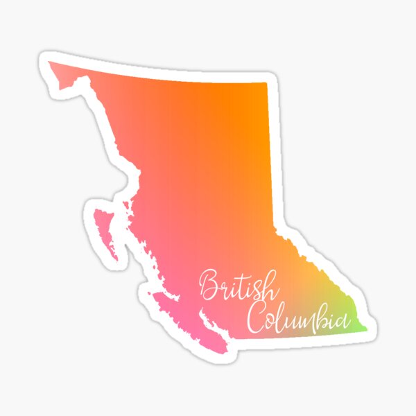 "Rainbow British Columbia" Sticker by quinineglow | Redbubble