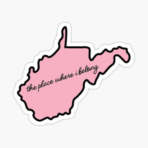 "west virginia pink" Sticker by LaurenBoulia | Redbubble