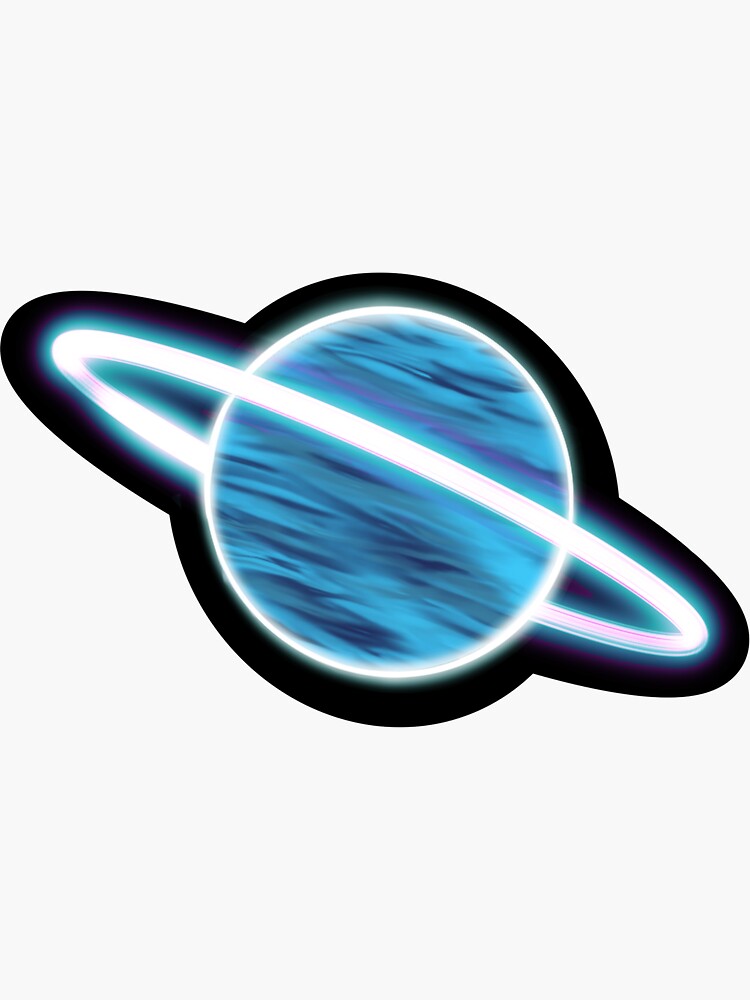 "Neon Saturn" Sticker for Sale by BrendenReeves | Redbubble