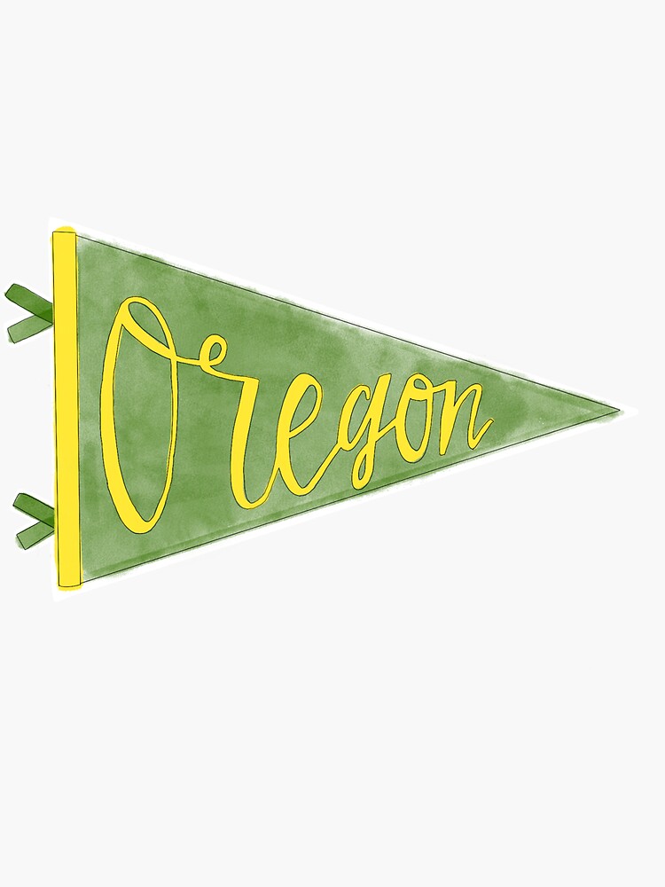 "Oregon Pennant" Sticker for Sale by stephmcr | Redbubble
