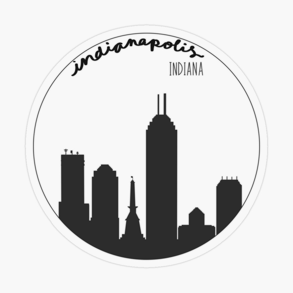 Indianapolis Monument Circle Silhouette Monument Circle Art Etsy
