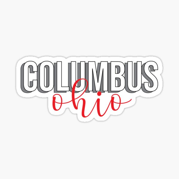 "columbus, ohio sticker" Sticker for Sale by reaganhall18 | Redbubble