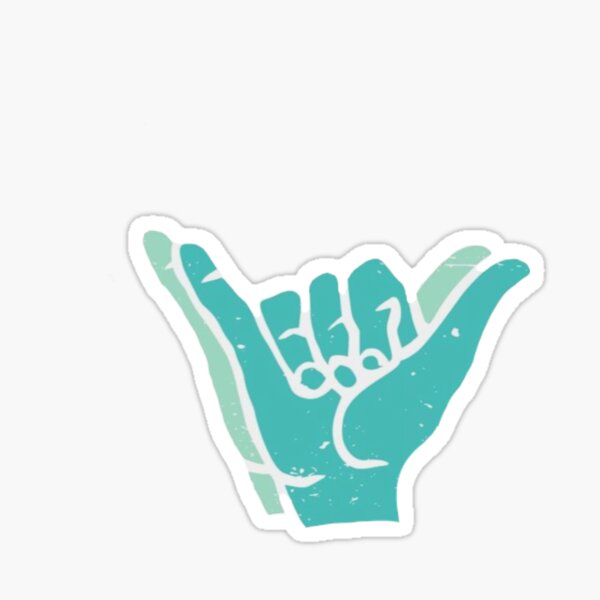 "Blue Shaka" Sticker by MakennaWhaley | Redbubble