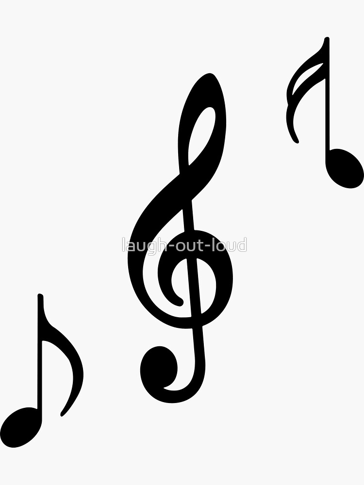 "Musical Notes" Sticker for Sale by laugh-out-loud | Redbubble