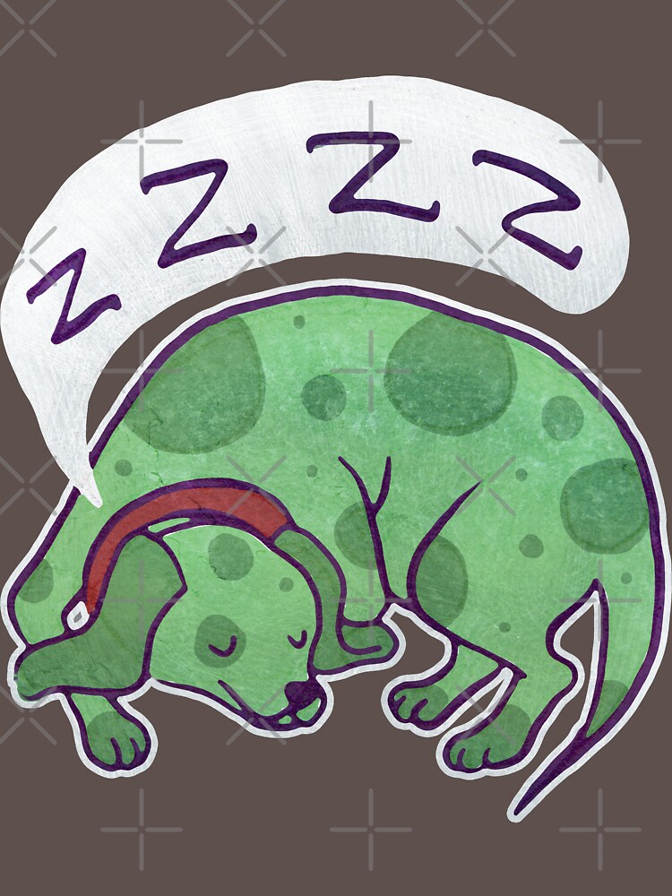 "Sleepy Green Puppy T-shirt" T-shirt by SaradaBoru | Redbubble