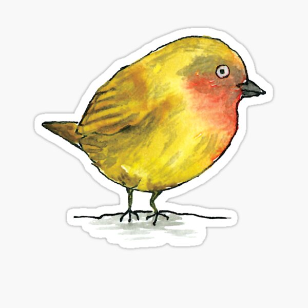"Cute Little Fat Bird-Series 5" Sticker by Fineartempire | Redbubble