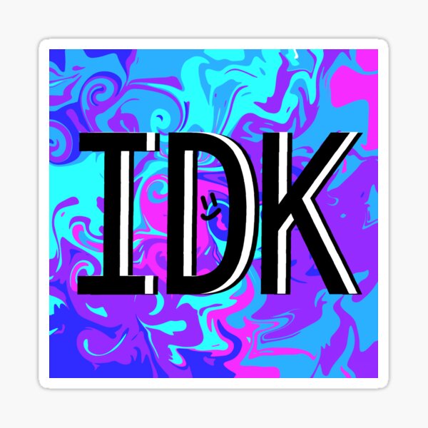 "IDK logo desing" Sticker for Sale by idk-designs | Redbubble