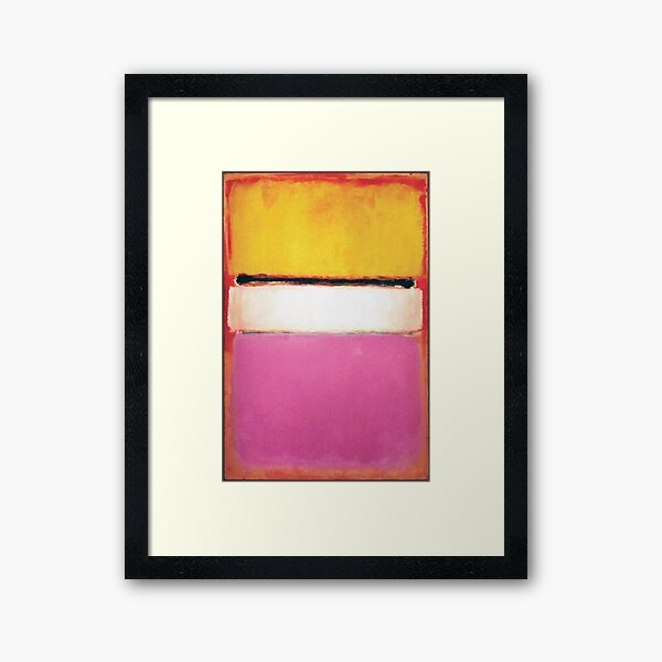 "Mark Rothko | White Center (Yellow, Pink and Lavender on Rose)" Framed ...